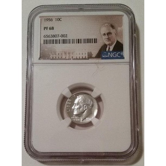 Us Mint | Other | 956 Roosevelt Dime Proof Pr68 Ngc Portrait Label ...